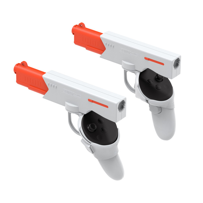 Meta Quest 3 適用可組合手槍射擊遊戲配件 - 白色手槍款 | 磁吸快拆 Outlet Express HK 生活百貨城